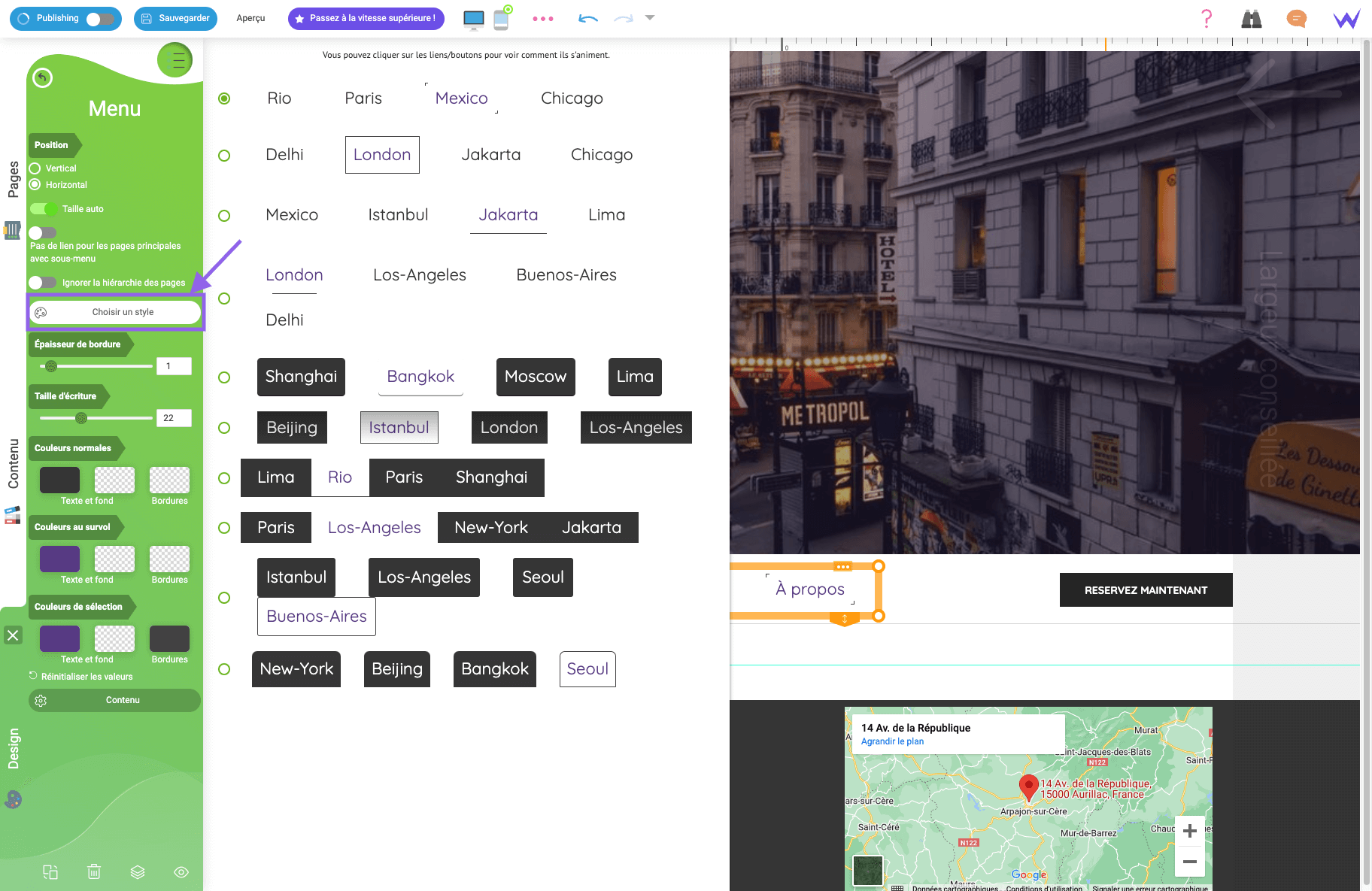 Gérer et personnaliser entièrement le menu de votre site