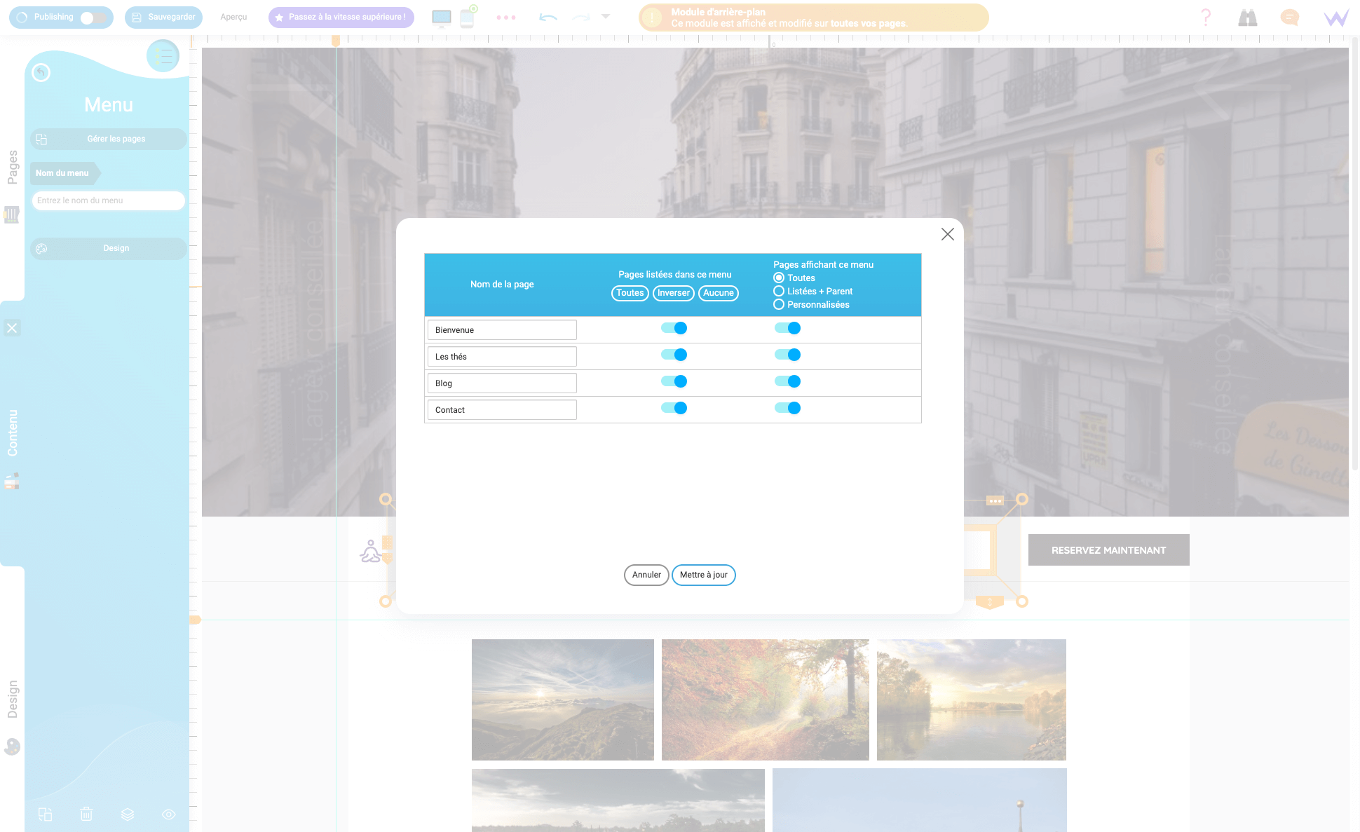 Gérer et personnaliser entièrement le menu de votre site