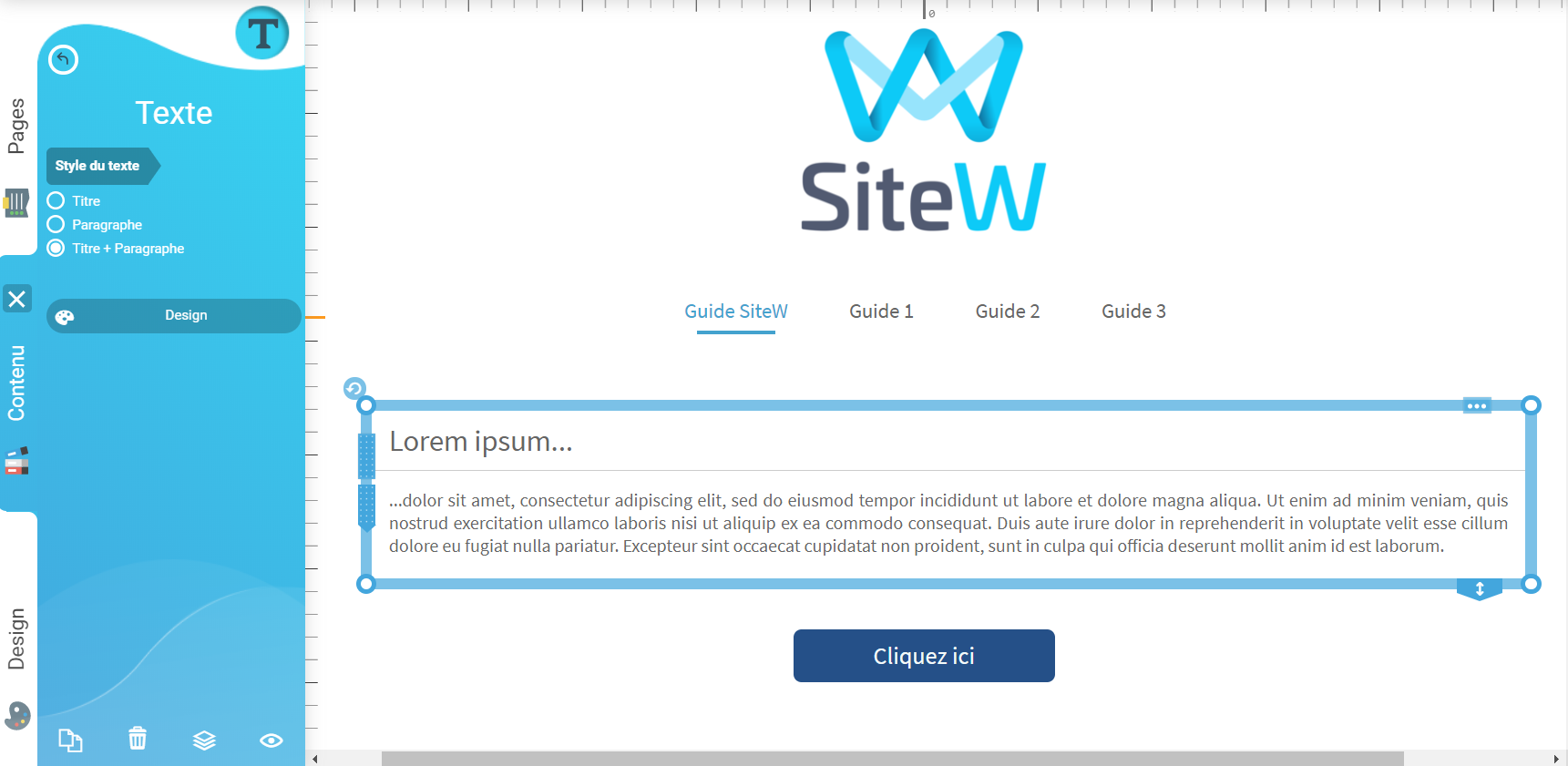 Comment modifier les textes de son site internet SiteW
